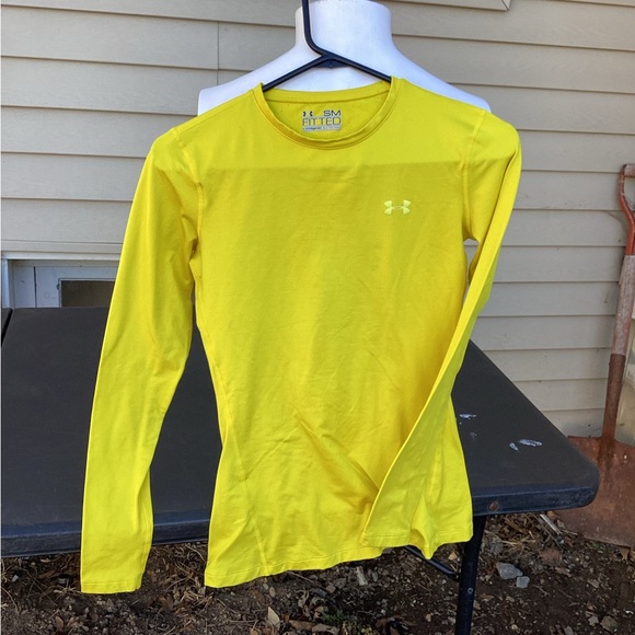 Under Armour | Shirts | Under Armor Bright Yellow Long Sleeve Mens Dry ...